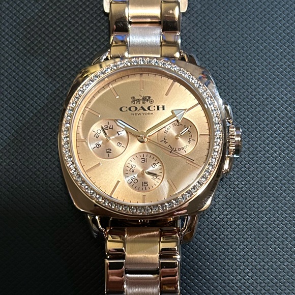Coach | Accessories | Coach Boyfriend Watch With 38mm Rosegold ...